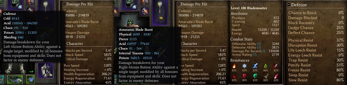 [1.1.9.7] DW Melee Acid Venomblade Blademaster - SR 85ish / Ravager of ...