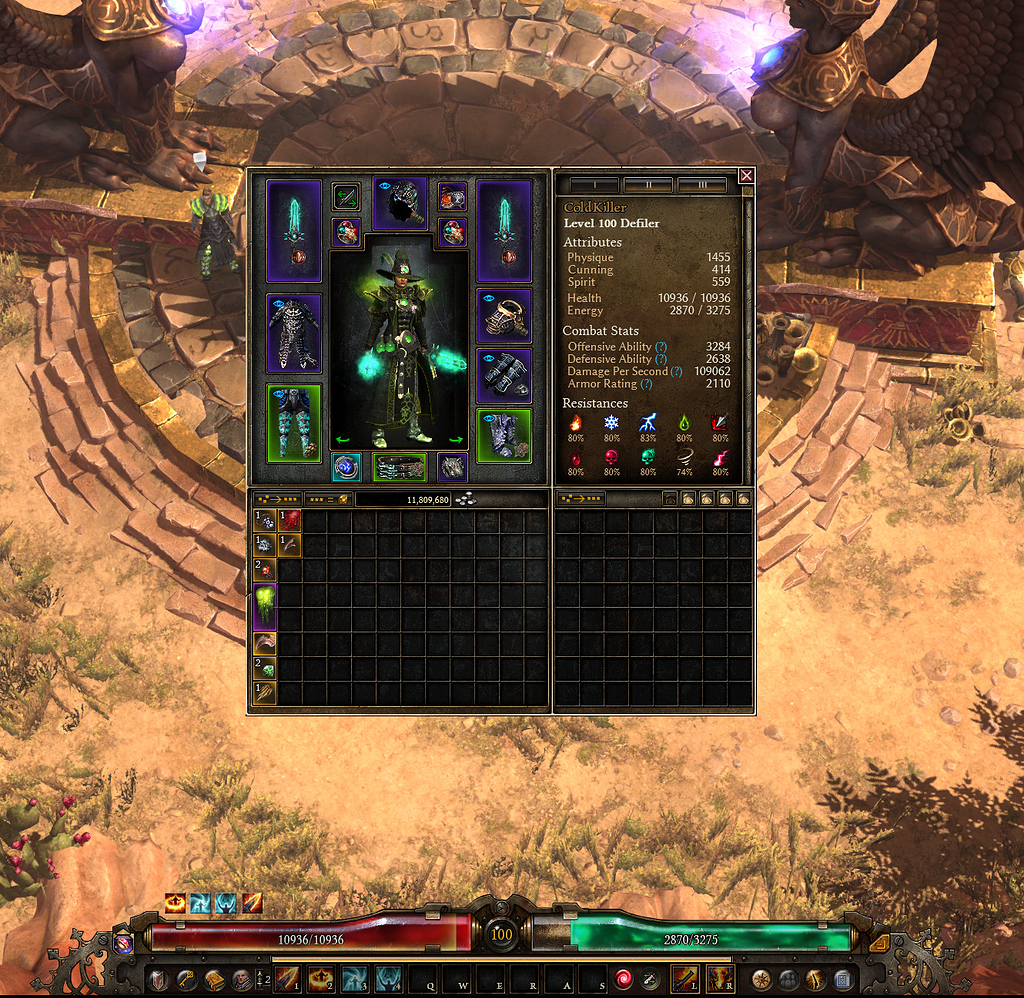 [1.1.4.2] Melee DW Dreadfire Aether Fire Strike Bonemonger Defiler (vid ...