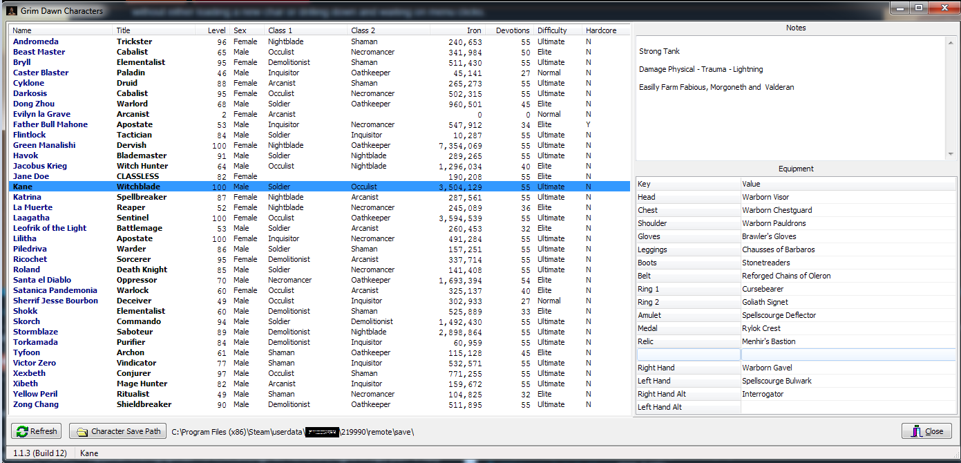 [Tool] GDViewer - Fast lightweight character viewer and note keeper ...
