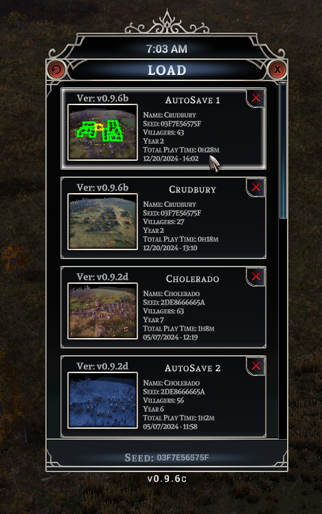 Loading Doesn T Actually Load But Restarts The Map As Fresh 0 9 6c